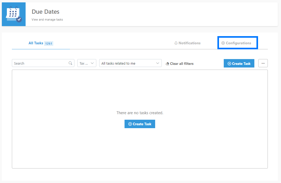 Due Dates Configuration – Expert Tax