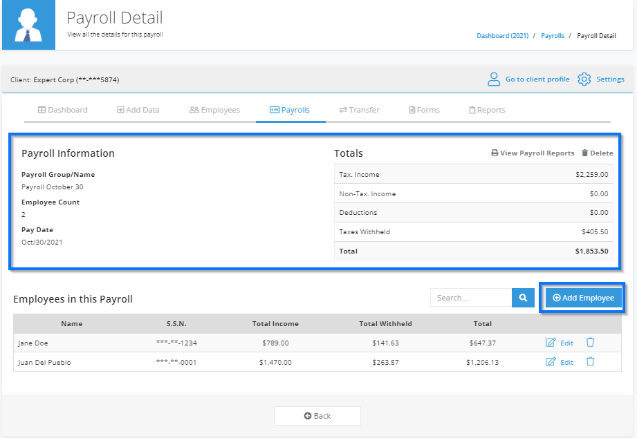 Creating Payroll Manually – Expert Tax