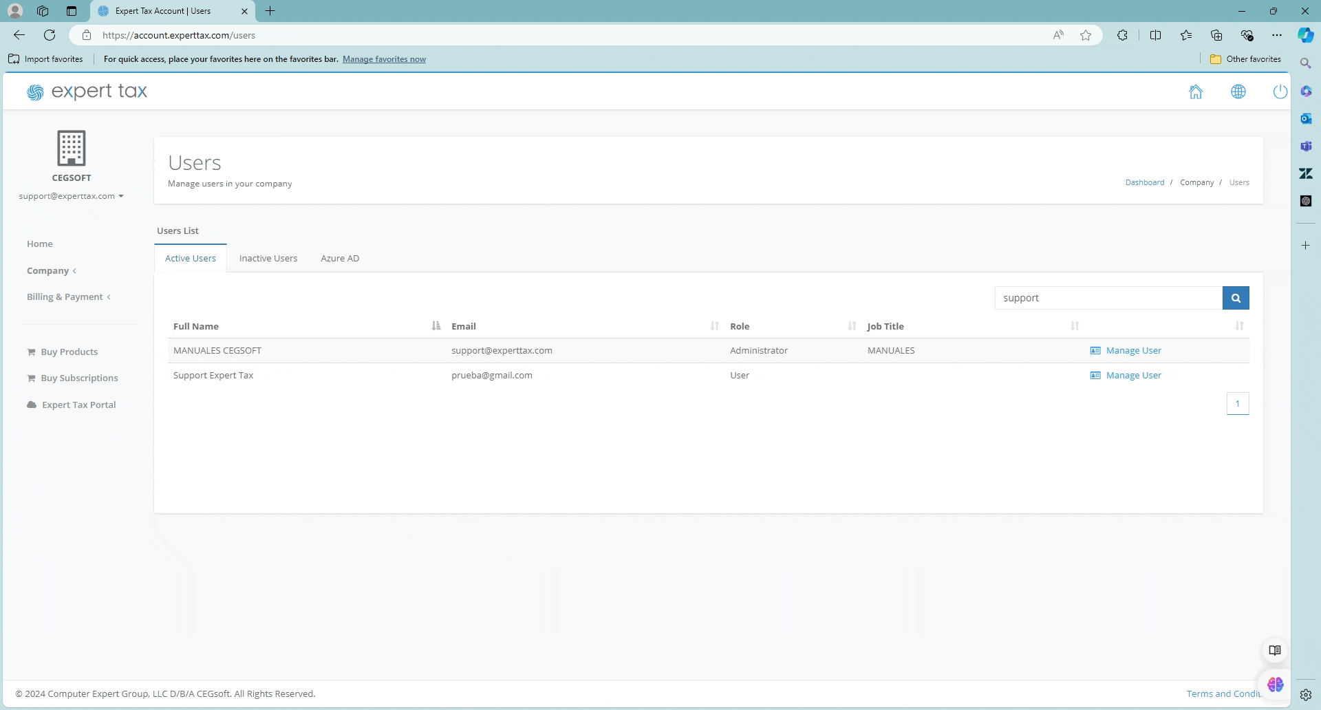 Purchase/Activate - Invoice and Billings – Expert Tax