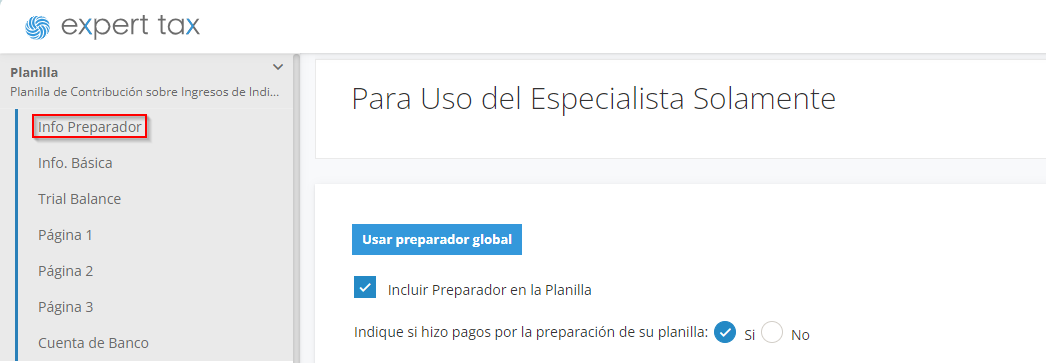 Nuevas Funcionalidades – Expert Tax